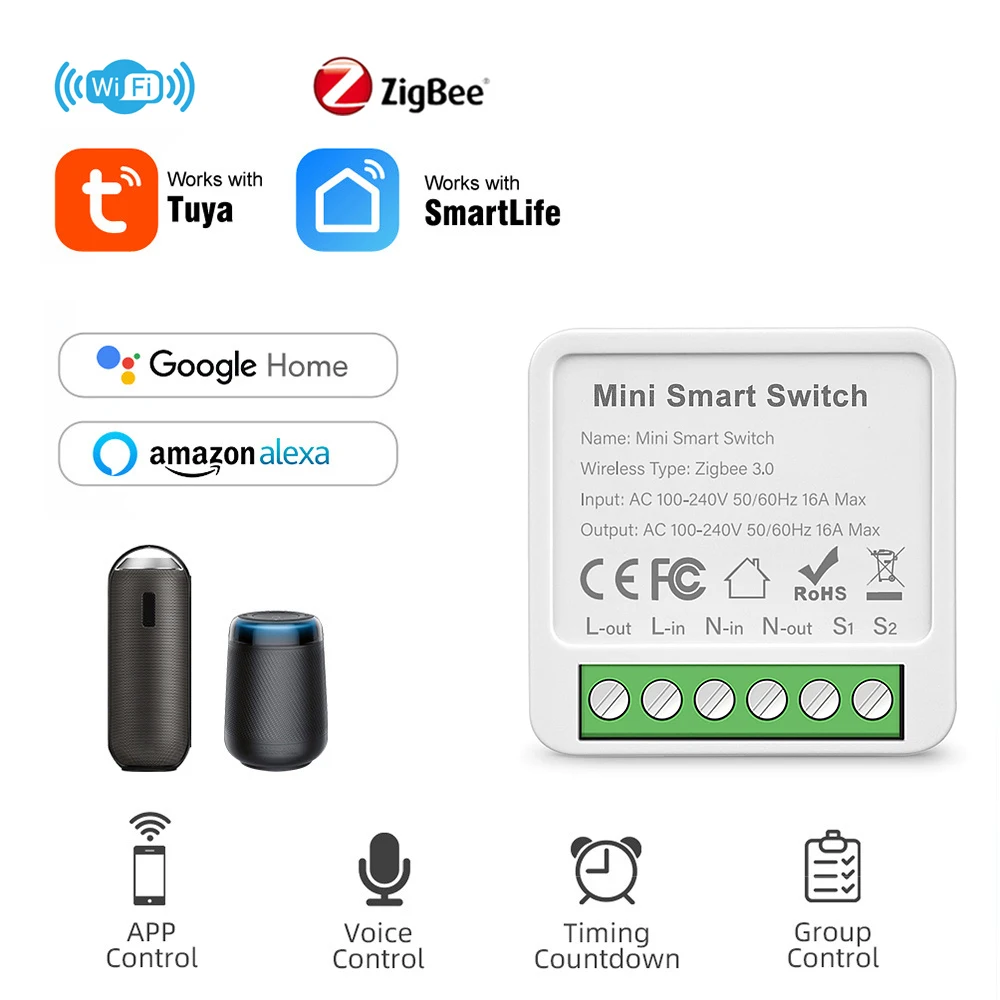 DIY Mini Tuya Wireless Smart Switch Module - Zigbee Wifi