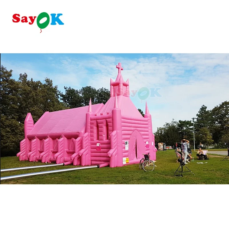 Portable Commercial Wedding Inflatable Church Giant Inflatable Church ...