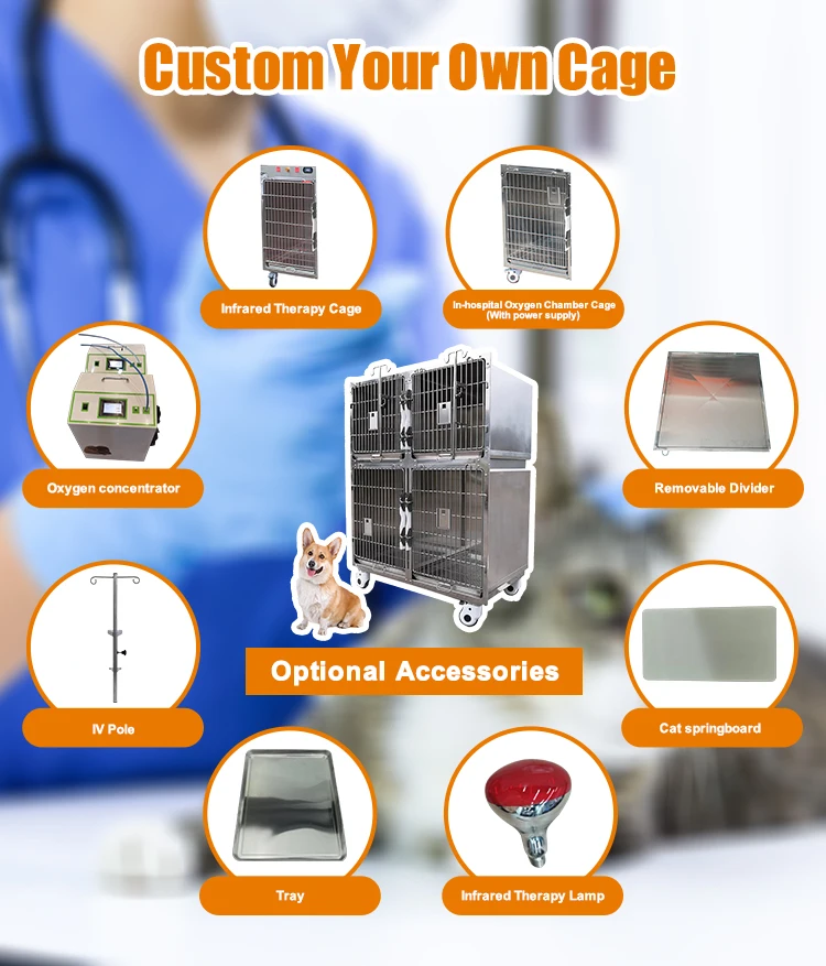Best Veterinary ICU Cage - Stainless Steel for Cats & Dogs