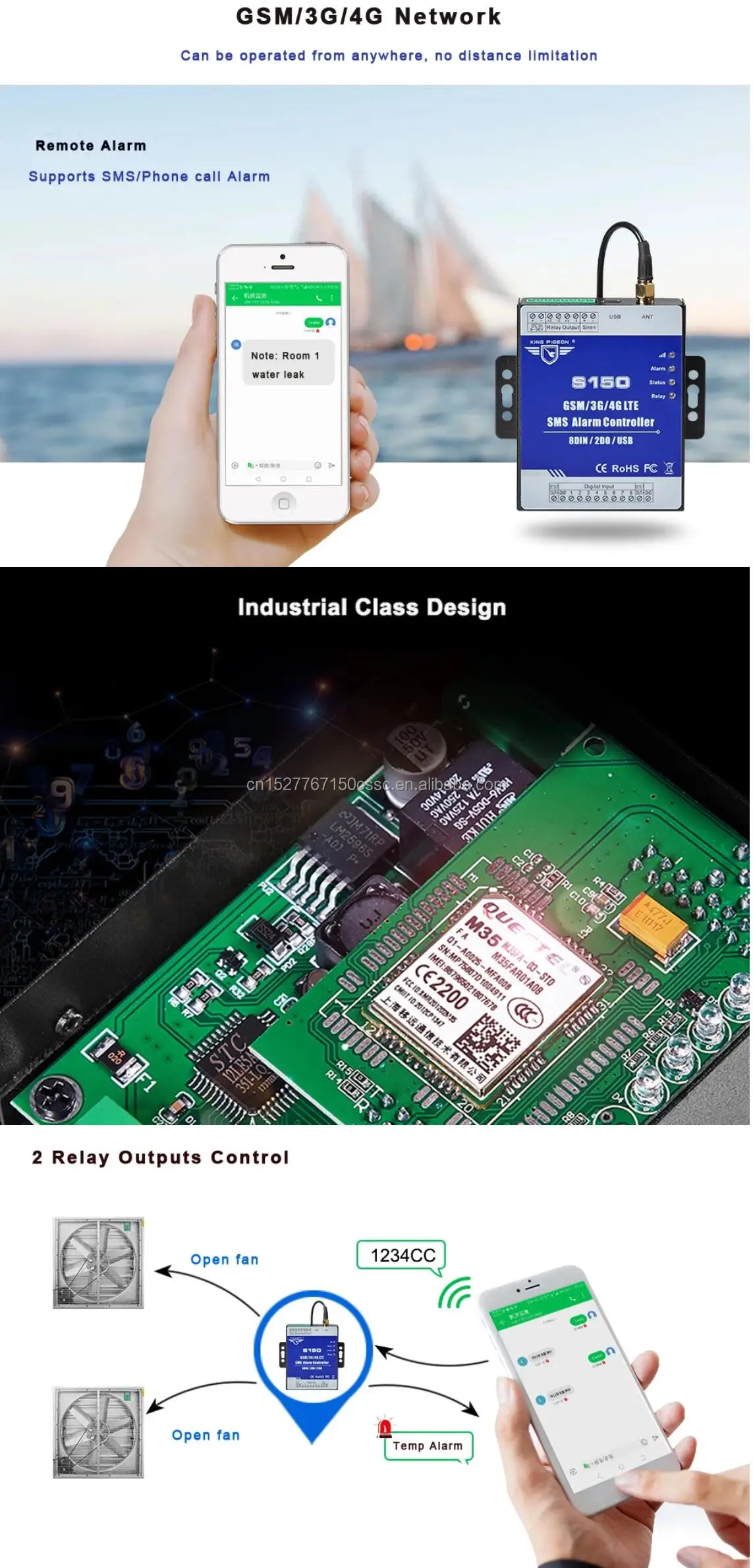 4g Rtu Sms Alarm Controller Industrial Iot Rtu Monitoring System In ...