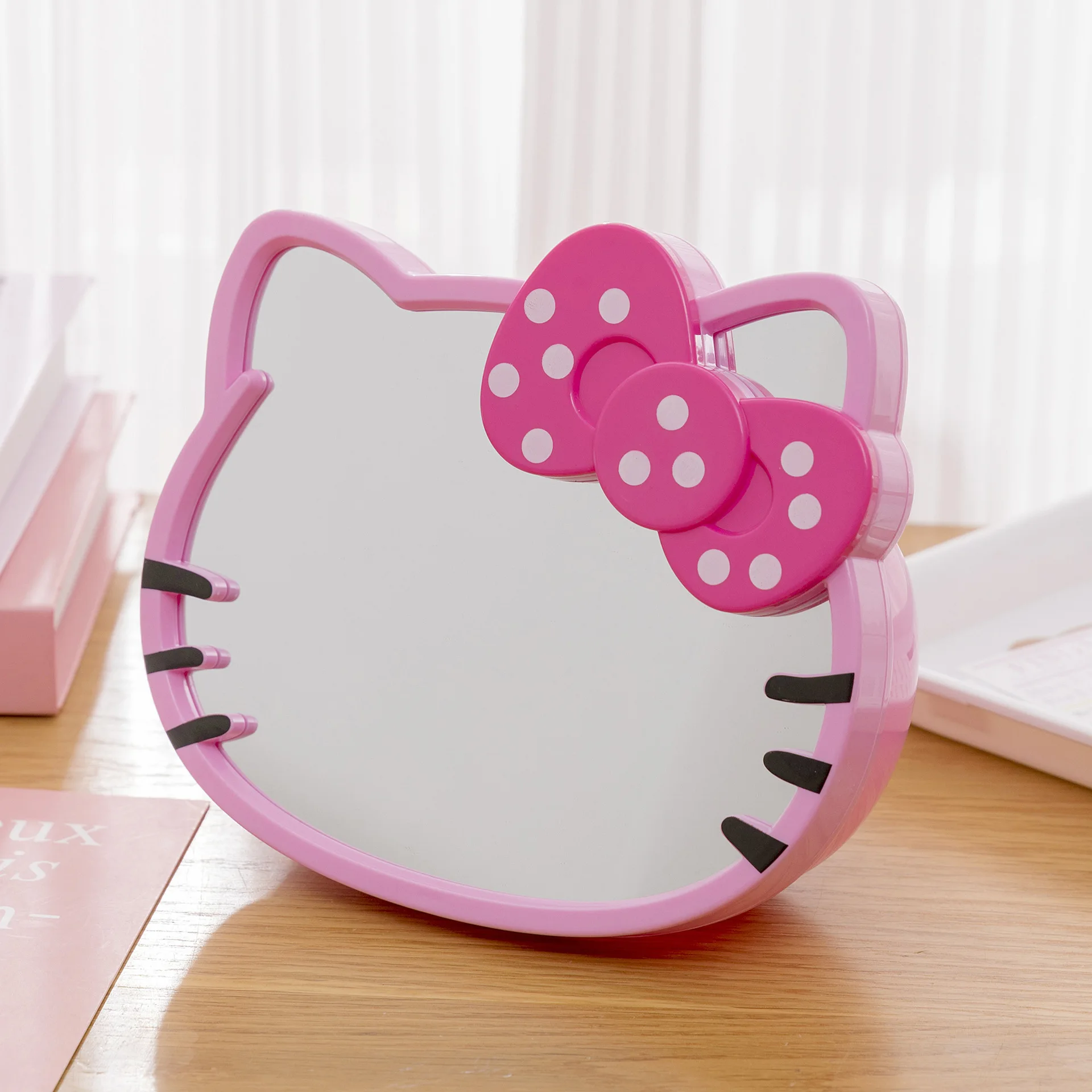 Kawaii Sanrioed Table Mirror Cartoon Cute Kt Cat Single Sided Princess ...