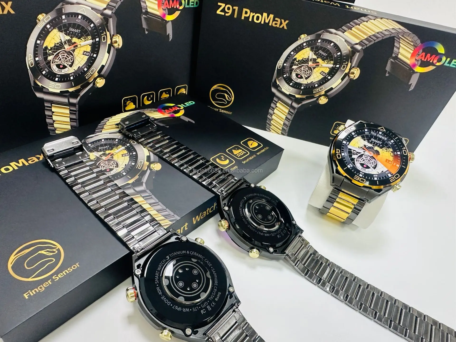 2024 Smartwatch Reloj Inteligente Round Watch Z91 Pro Max Bt Call Heart ...