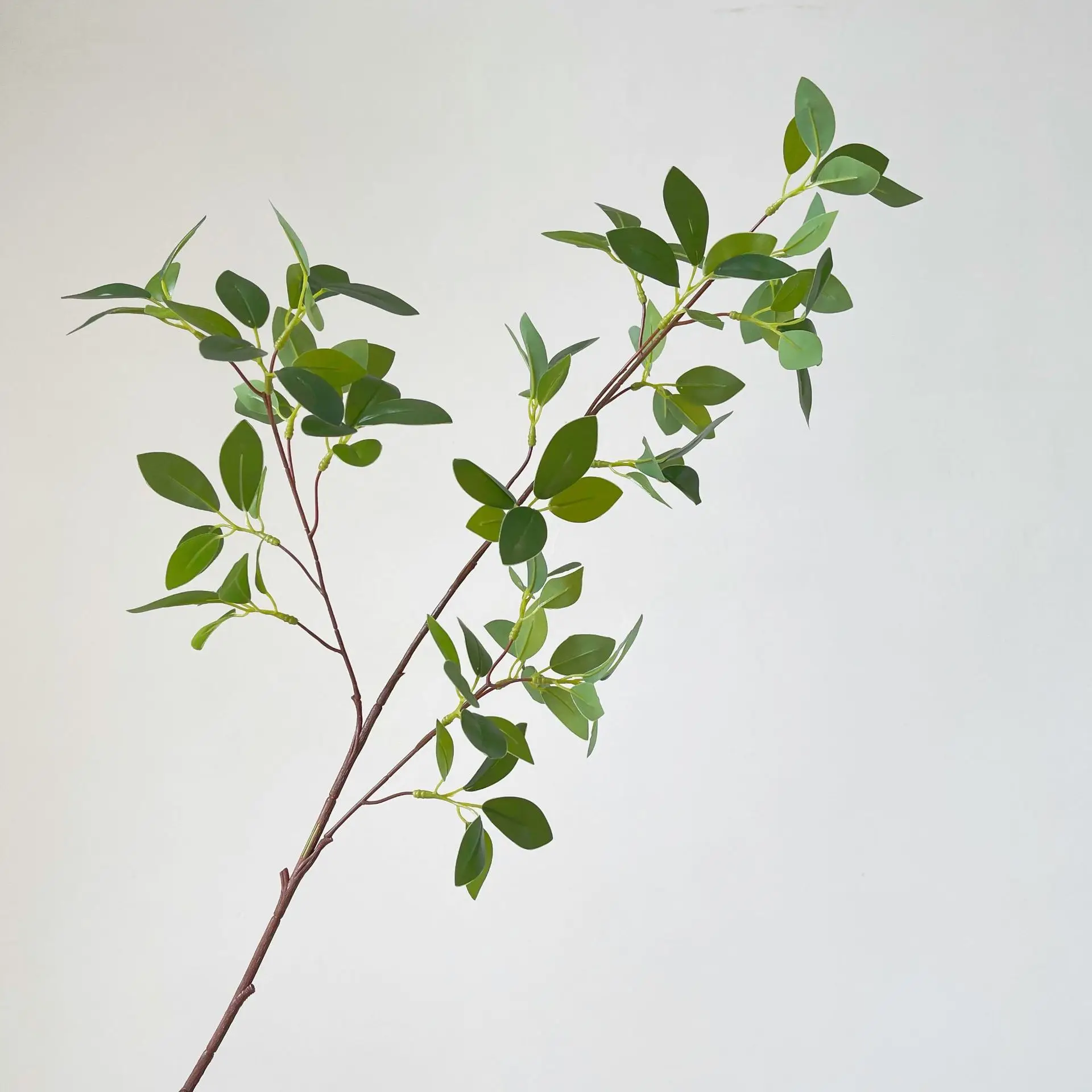 Artificial Real Touch Ficus Stem Branch Leaves for Decor