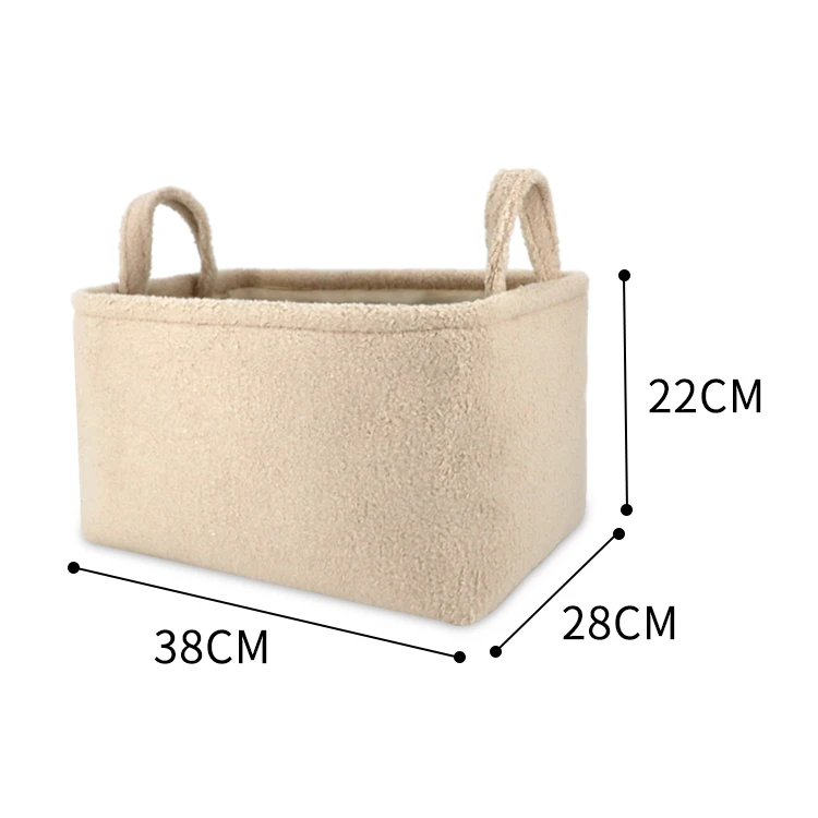 Folding Cloth Organizer Storage Basket Soft Teddy Organizer Baskets ...