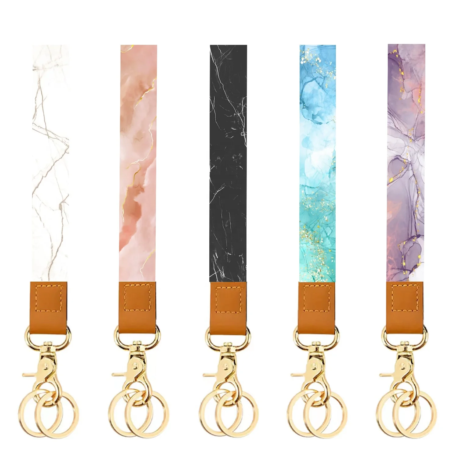 BSBH Promotional Lanyard Key Chain Marble Design Short Strap Lanyards ...