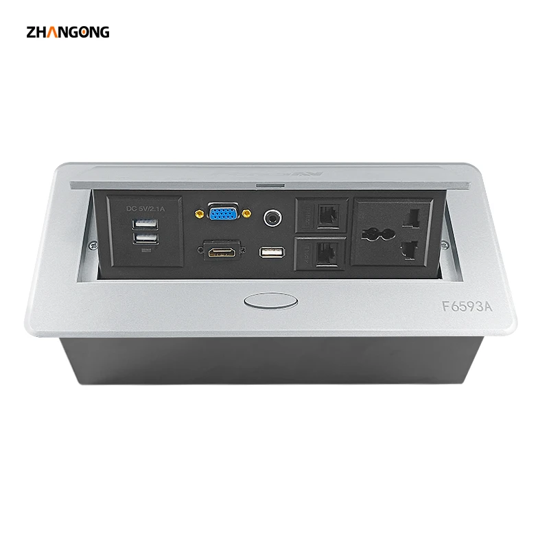 Universal Standard Multifunction 2 USB Pop up Furniture Office Desk ...