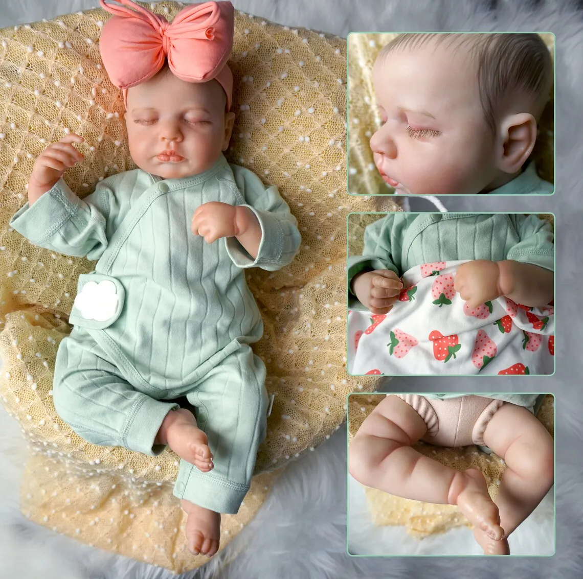 Cute Realistic Alive Newborn Baby Toddler Reborn Dolls Bebes De ...