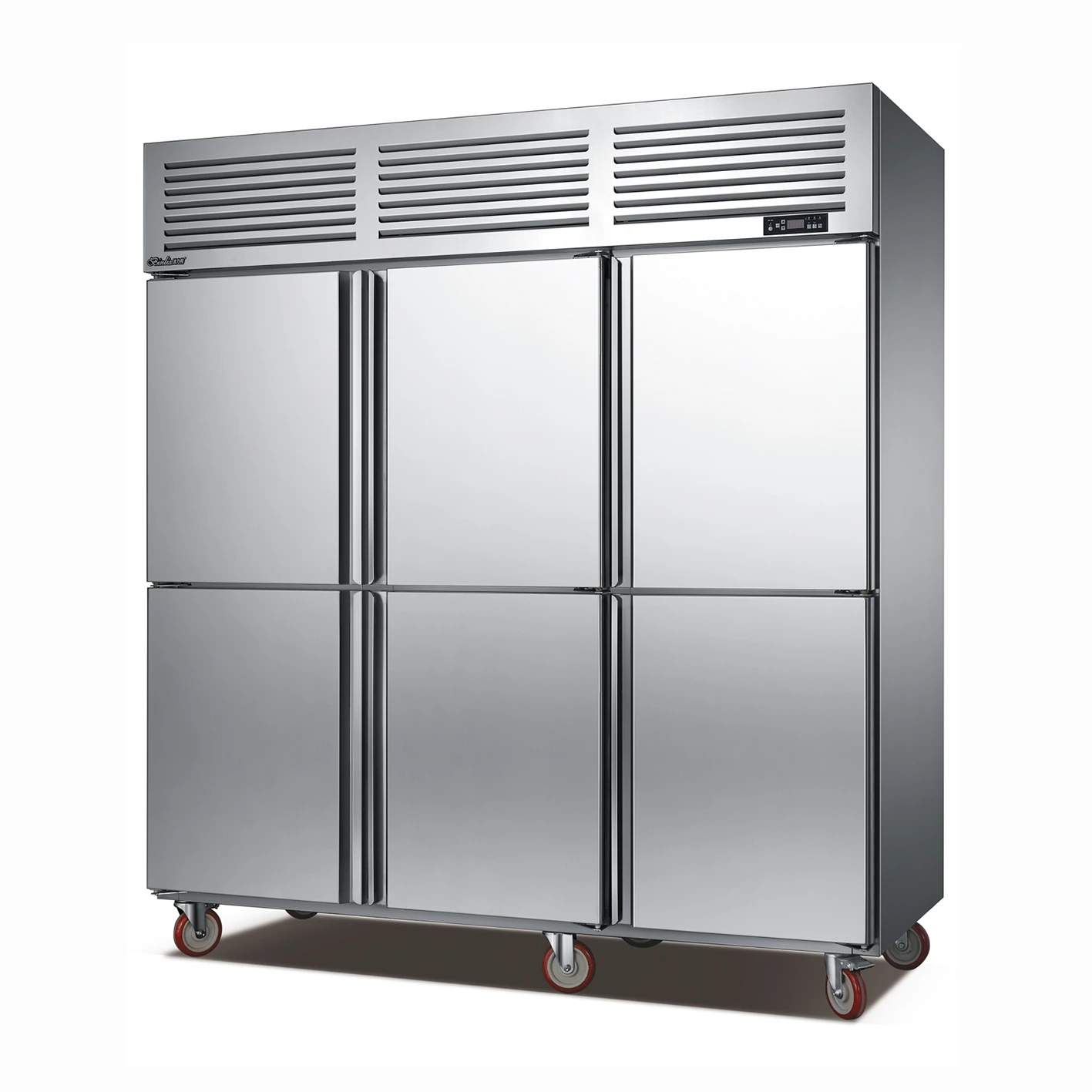 Double Temperature Commercial 1500L Upright Freezer Six Door 201 ...