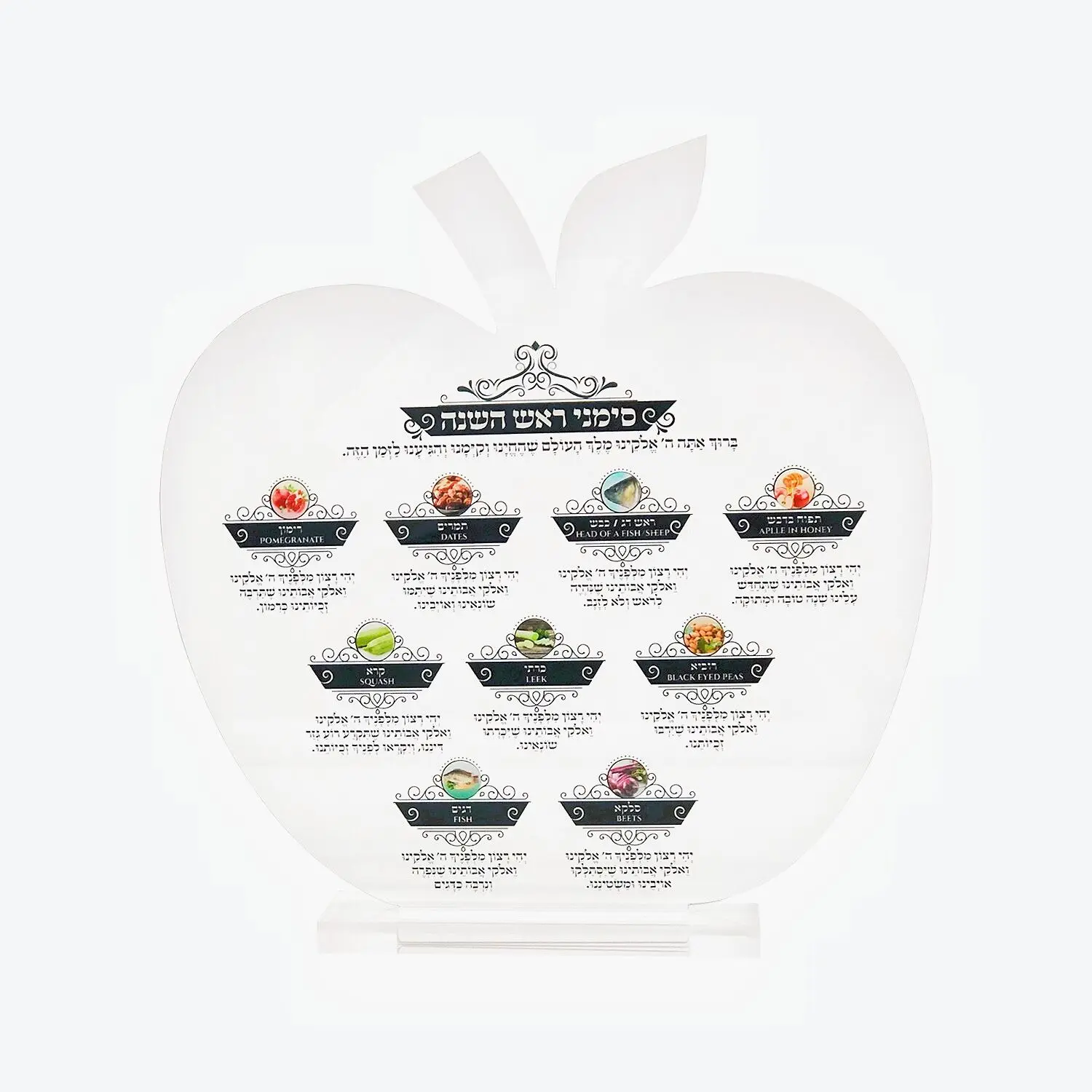 Custom Acrylic Rosh Hashanah Simanim Blessings Print Modern Print ...