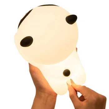Rechargeable Pat Control Soft Silicone Cute Panda Light Toy Battery ...