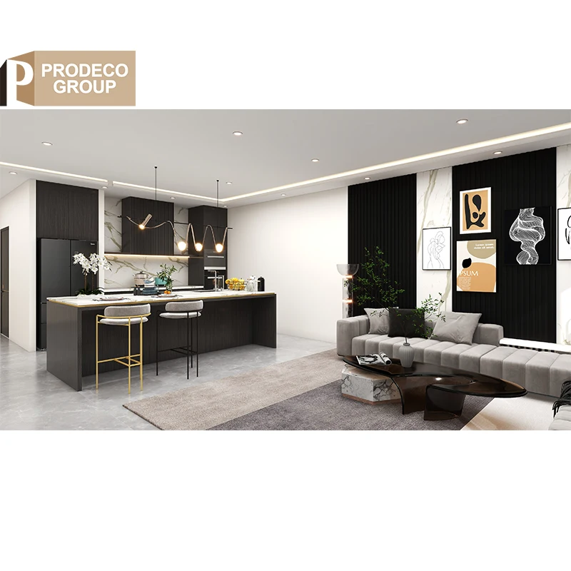 Prodeco Customised Cupboard Furniture Small Luxury Modern Kitchen Design Cabinet Sets for High ...