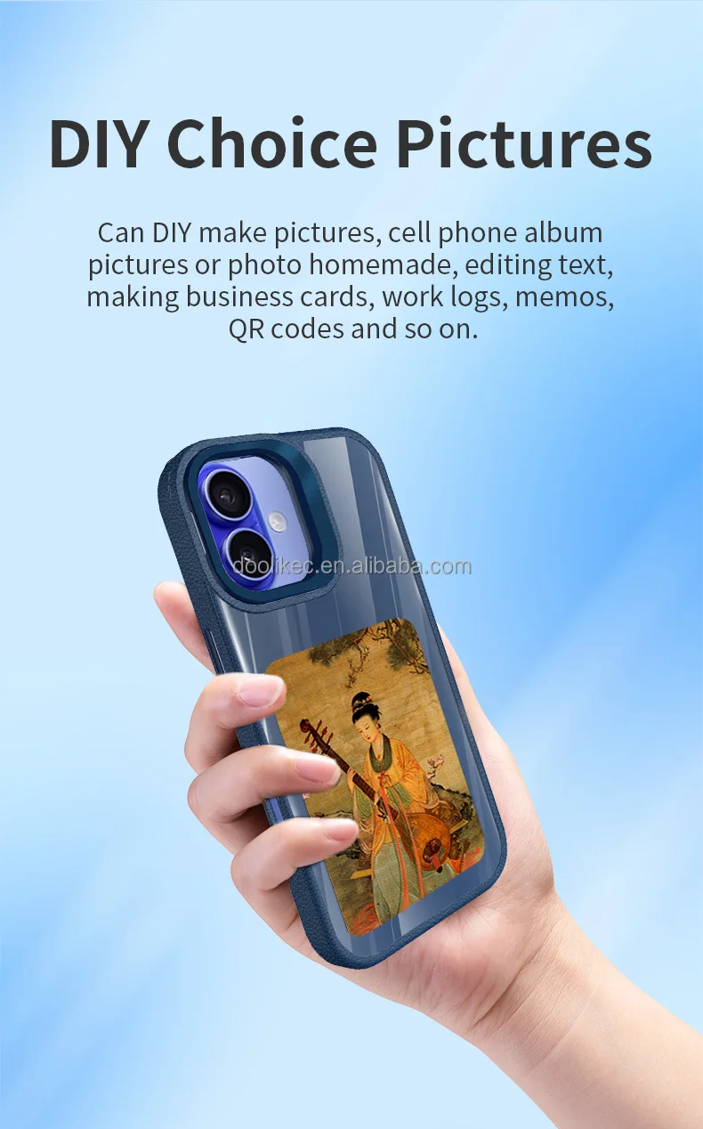 2025 New Arrival NFC Phone Case Ink Screen Display for iPhone 11 12 13 ...