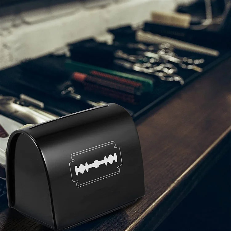 Oem Safety Razor Blades Dispenser Case Barber Shop Razor Disposal Metal ...