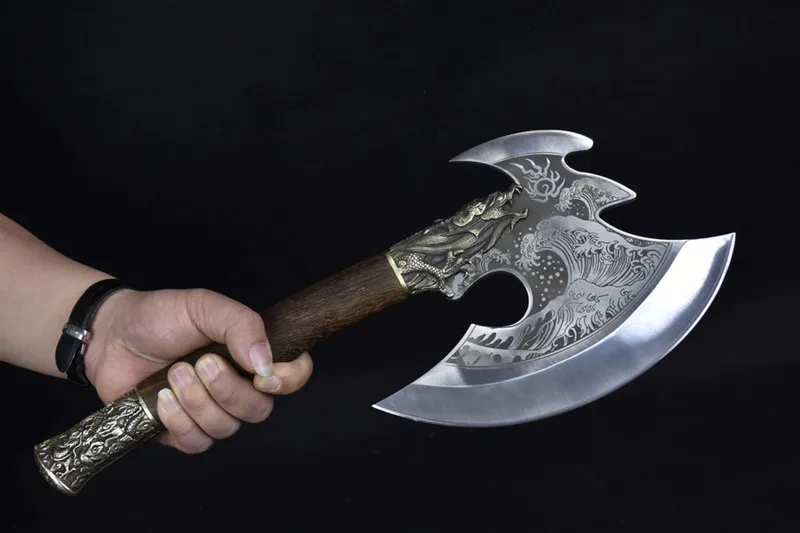 Longquan Bone Cleaver Axes Bone Cutting Chopping Thick Forged Butcher ...