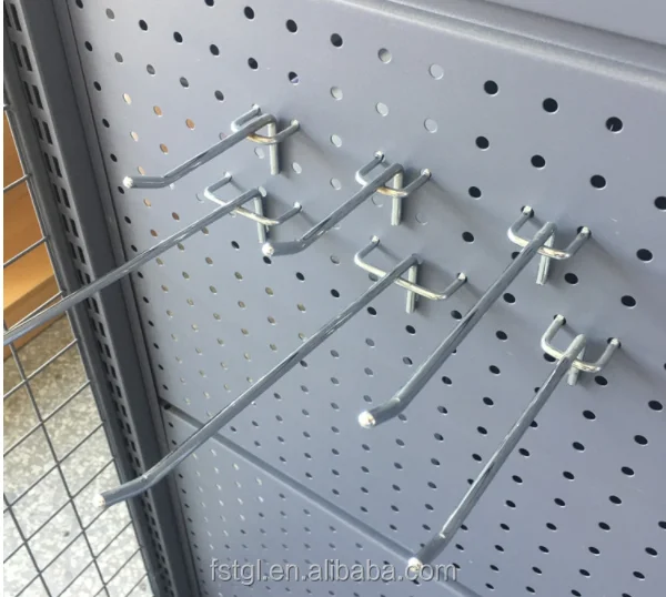 25mm Hole Spacing Steel Display Hooks Metal Plating Hanging Hooks For ...