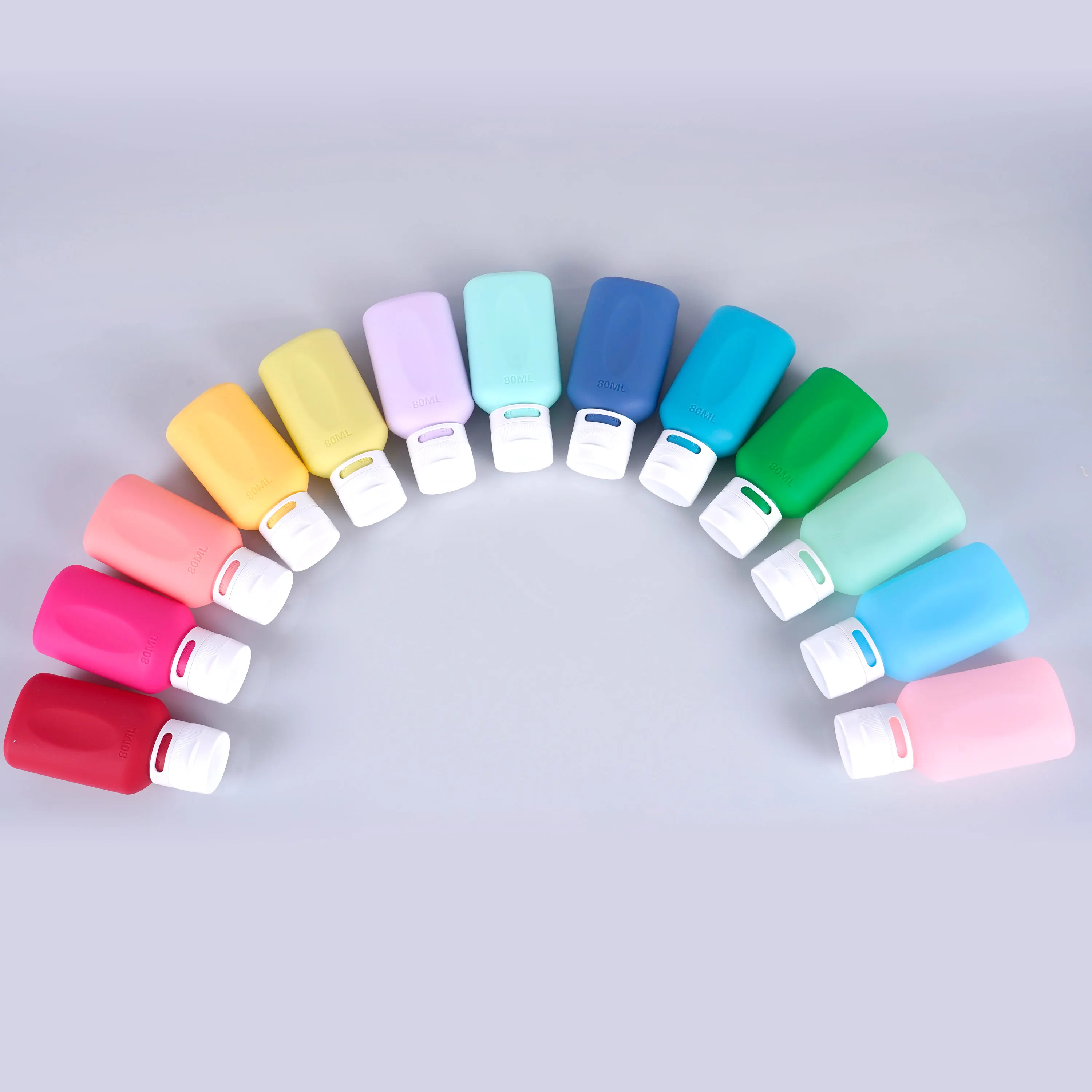 Empty Portable Soft Split Bottle Travel Suit Silicone Squeeze Bottle ...
