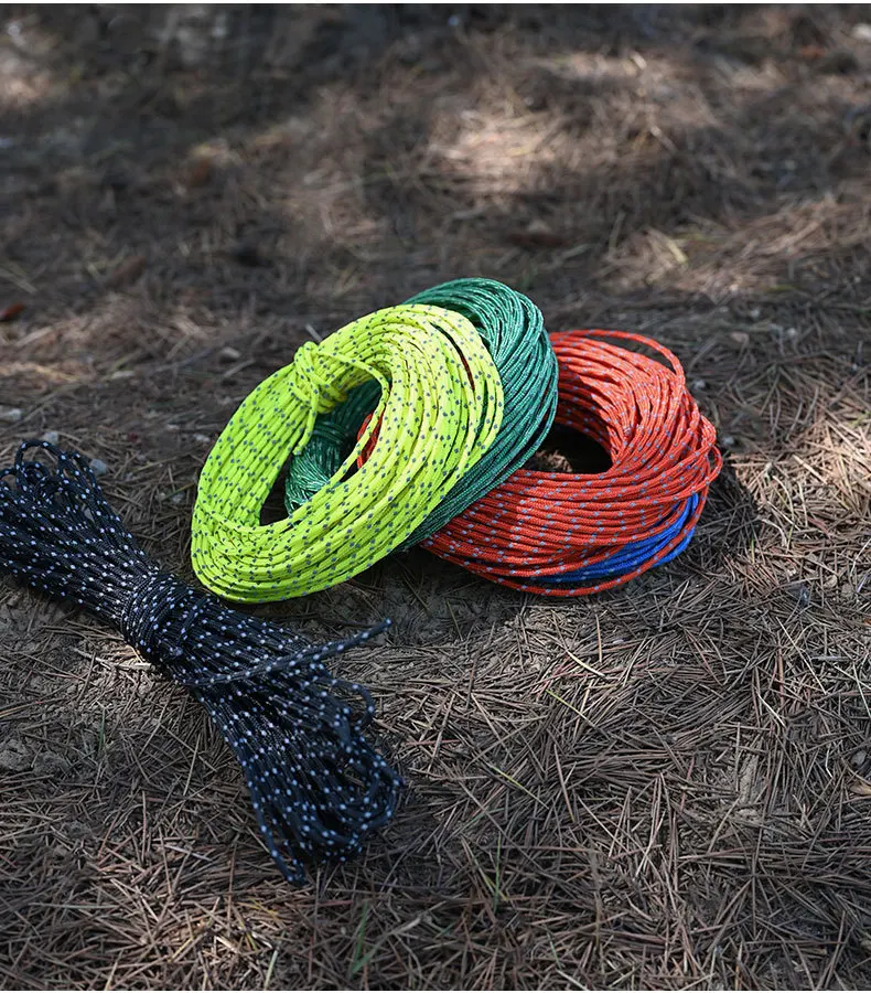 Nylon Rope Reflective Tent With 8-color Fluorescent Camping Binding ...