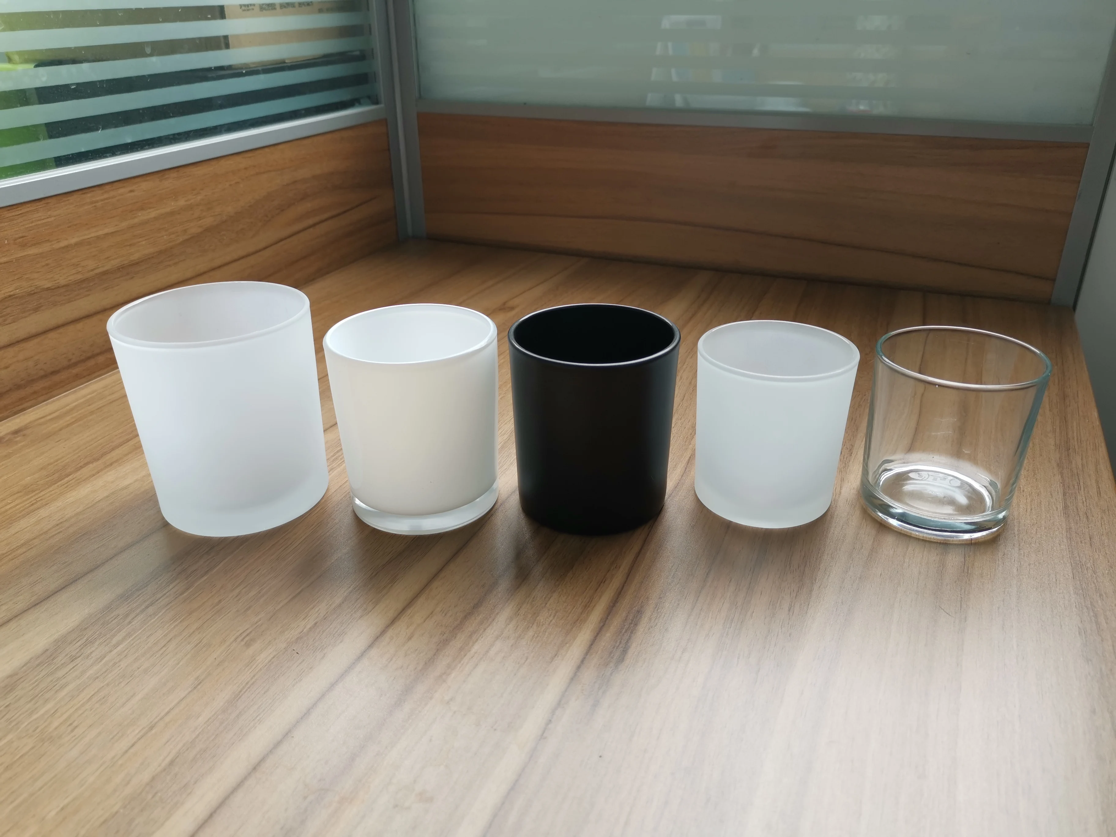 Custom Color Size Quality Cylinder Smooth White Glass Container ...