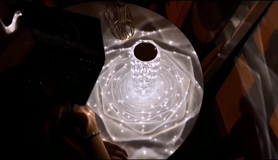 Touch Rose Rgb Remote Controller Table Lamp Crystal Charge Led Strip ...