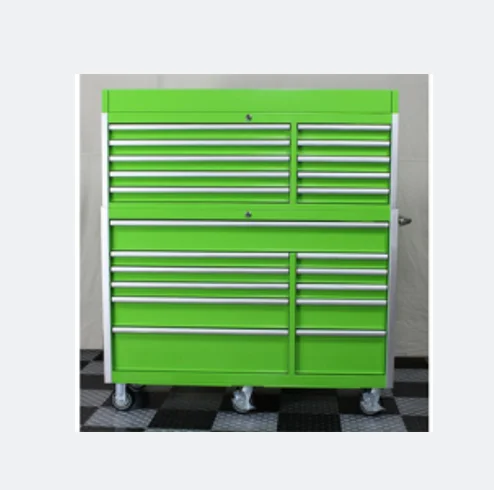 Workshop storage rolling tool box 56 inch green roller car repair ...