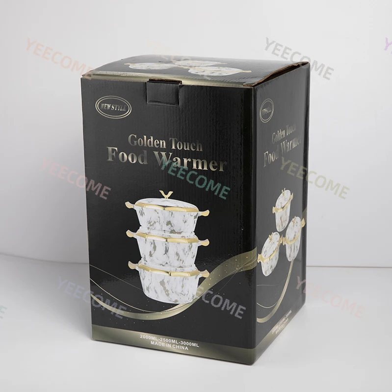 Factory Wholesale 3 Pcs Hot Pot Elegant Food Warmer Set 2l-2.5l-3l Hot ...