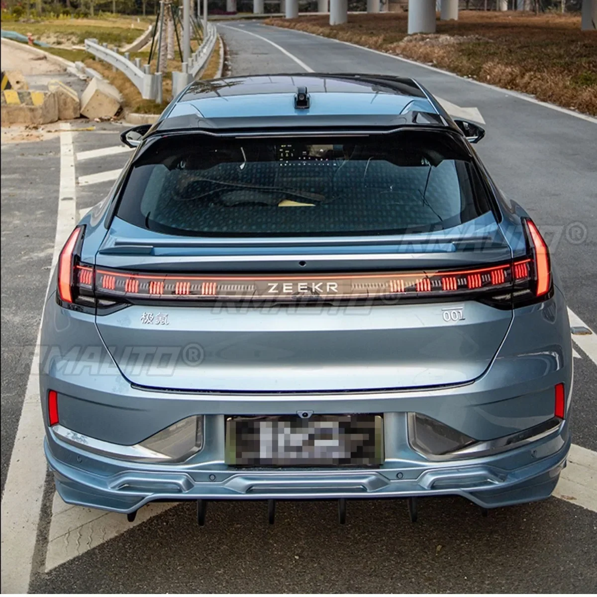 001 Body Kit Rear Roof Spoiler Glossy Black Sport Style Rear Wing Rear ...