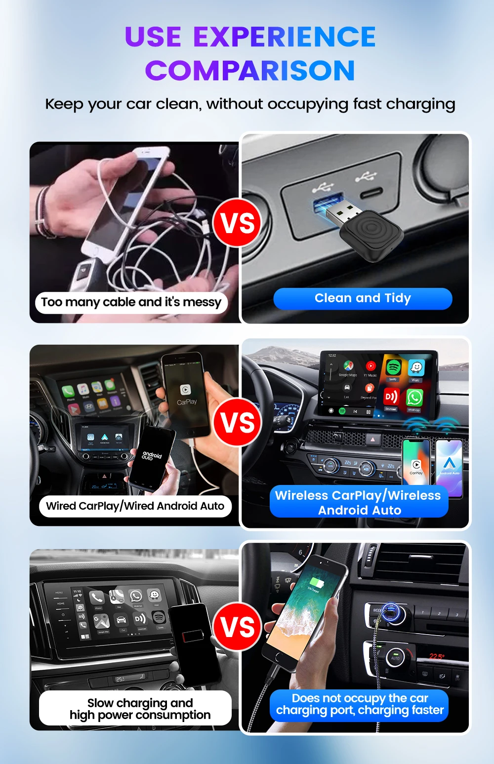 Carlinkit Mini Ultra Wireless CarPlay & Android Auto Adapter with ...