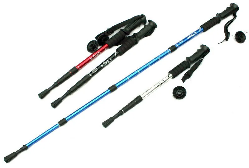 Aluminum Walking Stick Carbon Fiber Travel Hiking Trekking Poles ...