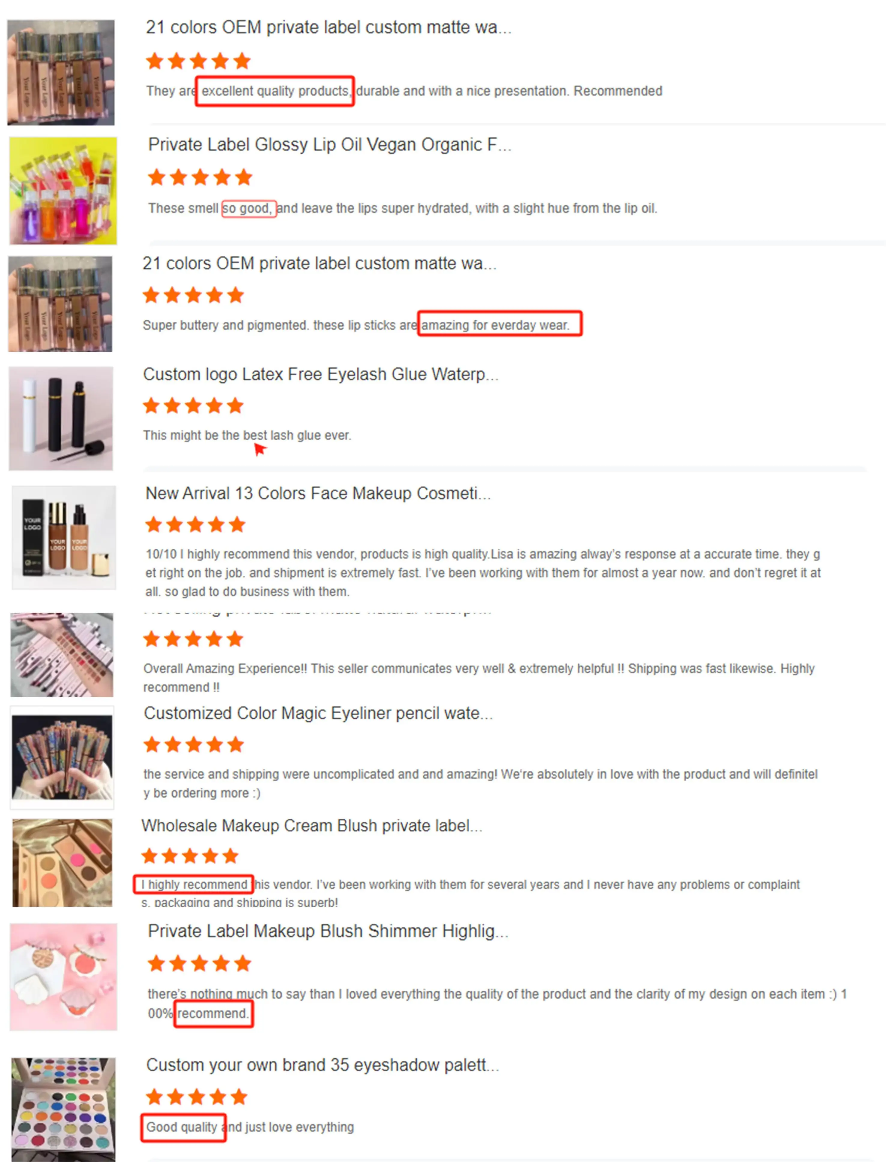Highlight Adding Your Logo 10 Colors Shell Highlighter Waterproof Vegan ...