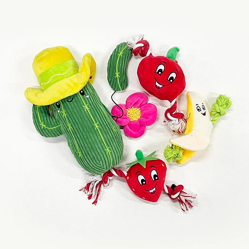 Spring Plush Dog Toys Squeaky with Cotton Rope| Alibaba.com