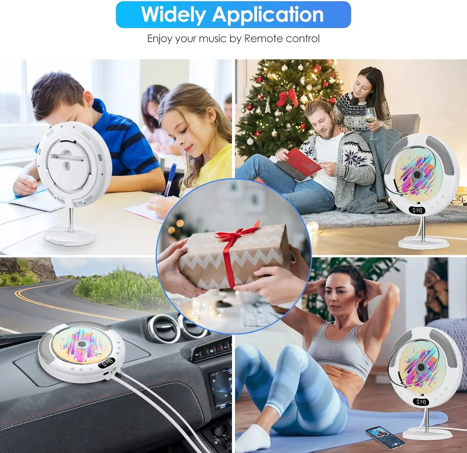 Portable Cd Player With Bluetooth Desktop Cd Player With Touch Buttons ...