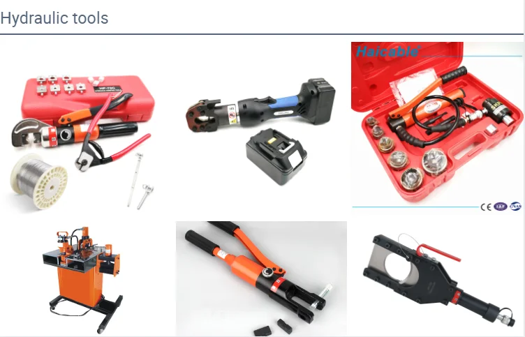 Battery Powered Hydraulic Crimping Tool Emt-400c Hand Cable Crimper ...