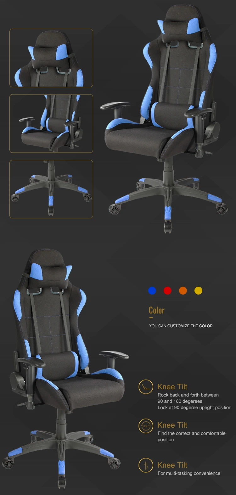 Judor With Cooling Foam Gaming Office Chair Custom Gaming Chair Racing ...