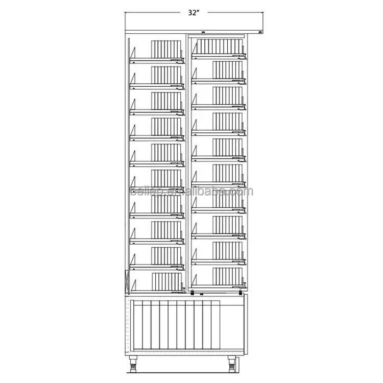 Sliding Design Cigarettes Display Rack Unit With Storage Cabinet - Buy ...