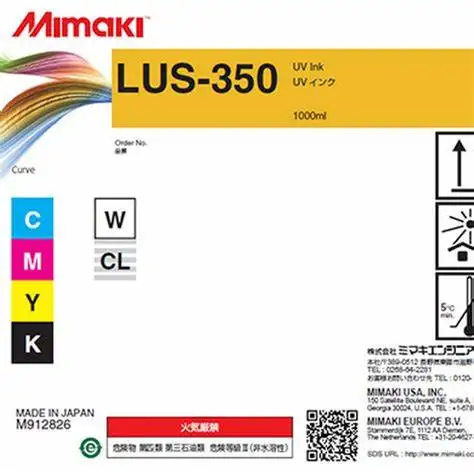 Original Mimaki LUS350 UV Curable Ink Ink Suit for UJF-7151 PLUS/JFX200-2513/JFX200-2531 in Good ...