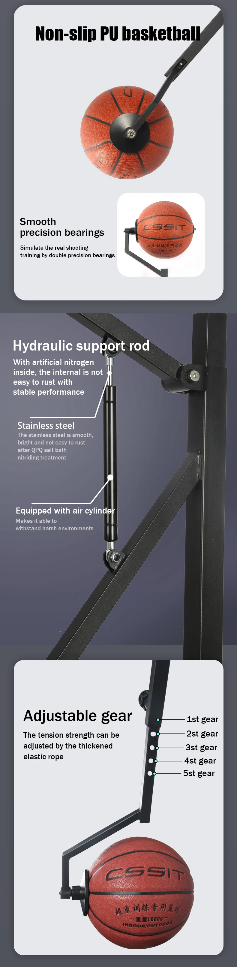 2025 Newest Basketball Shooting Trainer with Base and Wheel