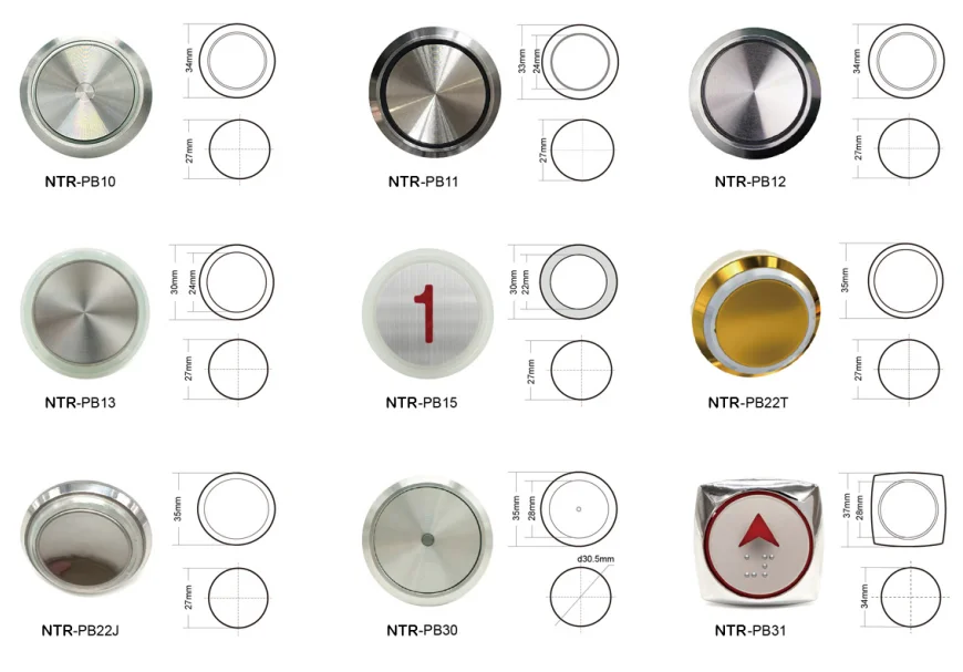 Elevator Push Button 32mm Elevator Lift Push Button Switch - Buy ...