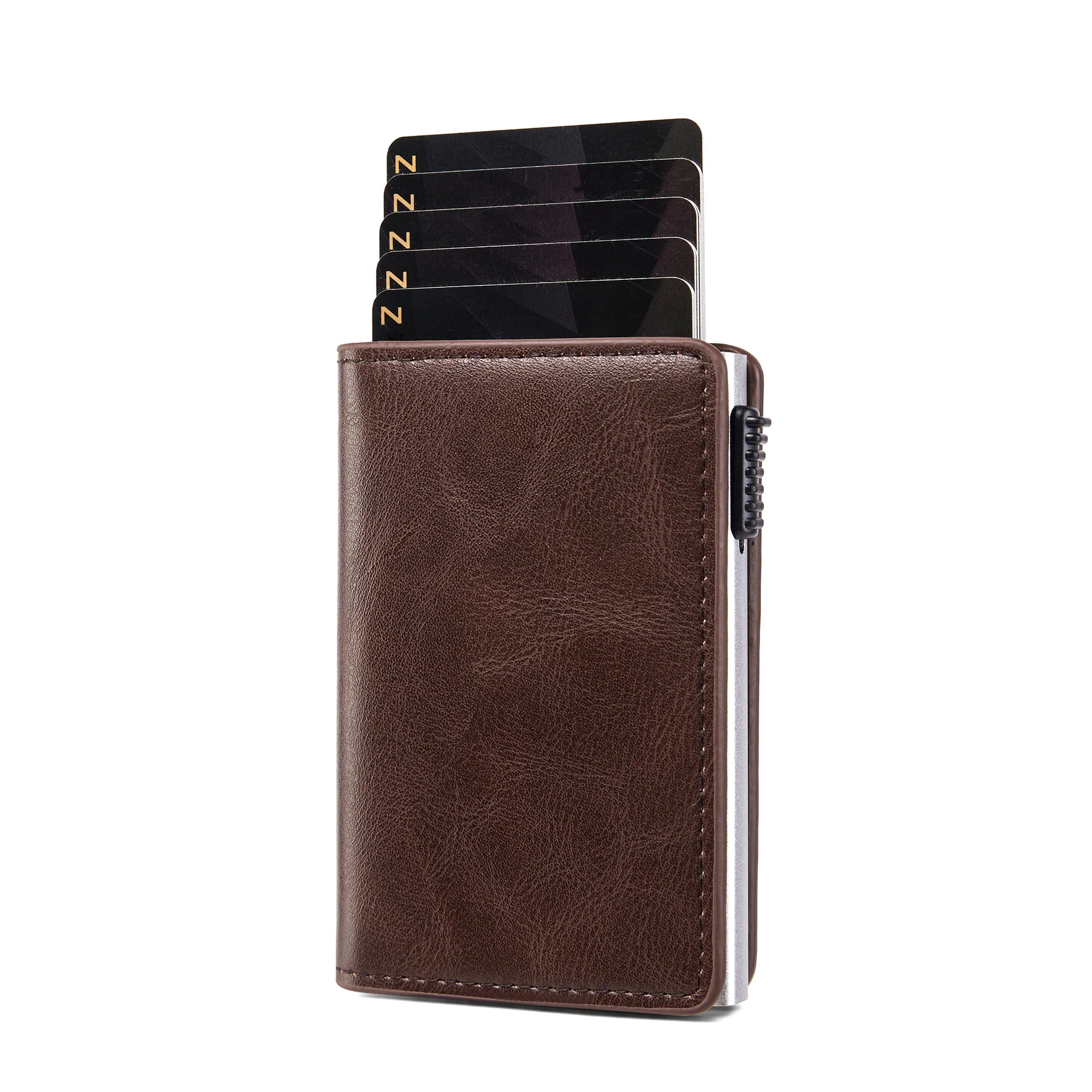 New Pop Up Quick Card Access Rfid Blocking Minimalist Pu Leather ...