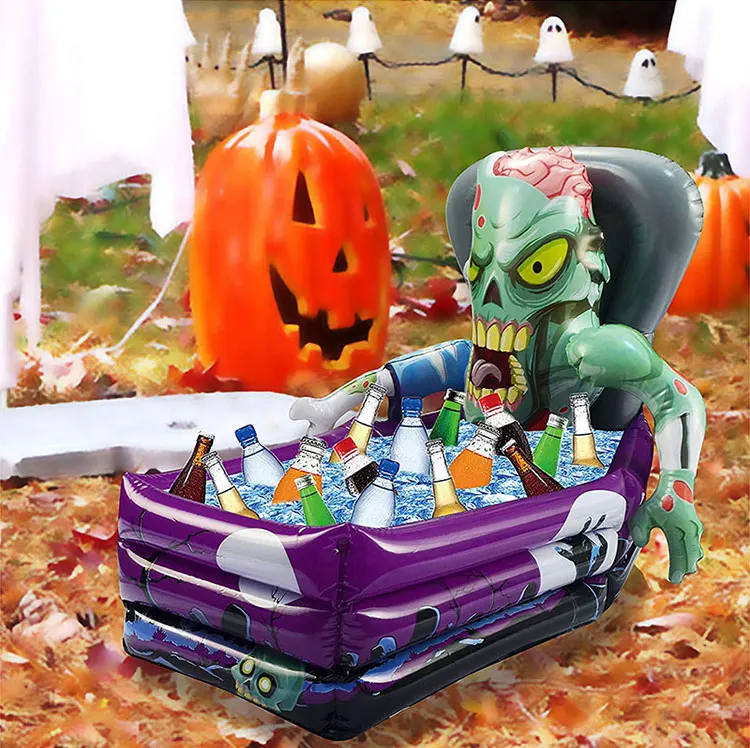 Creative Converting Halloween Skeleton In Coffin Inflatable Cooler ...