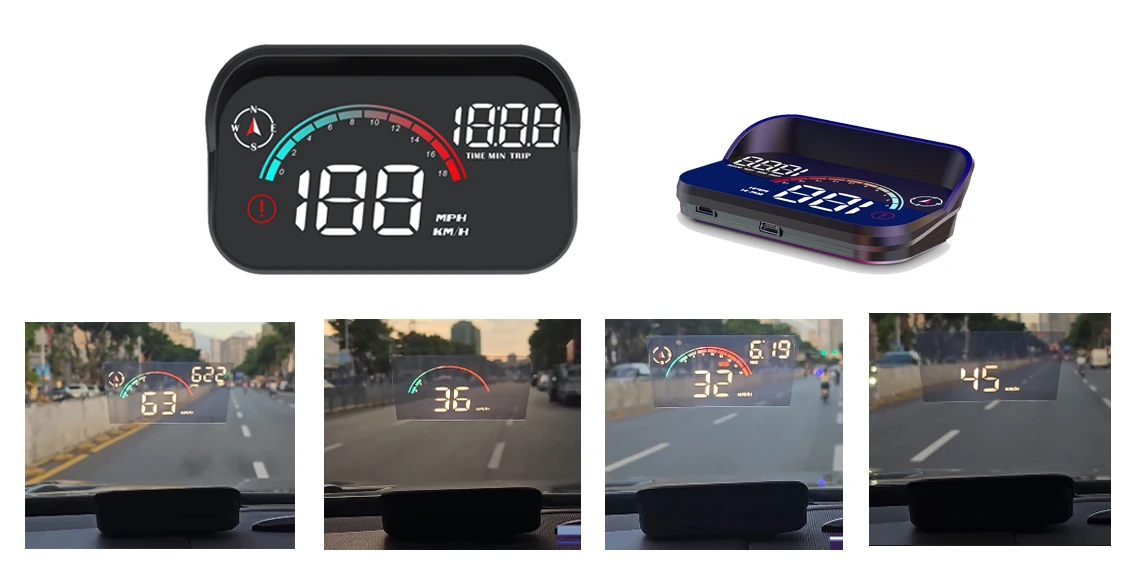 2023 M22 Smart Car GPS HUD Meter - Universal Windshield Display