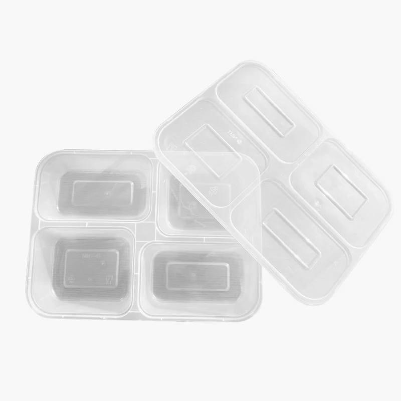Black Rectangular Meal Microwavable To Go Takeaway Disposable 1 3 4 5 ...
