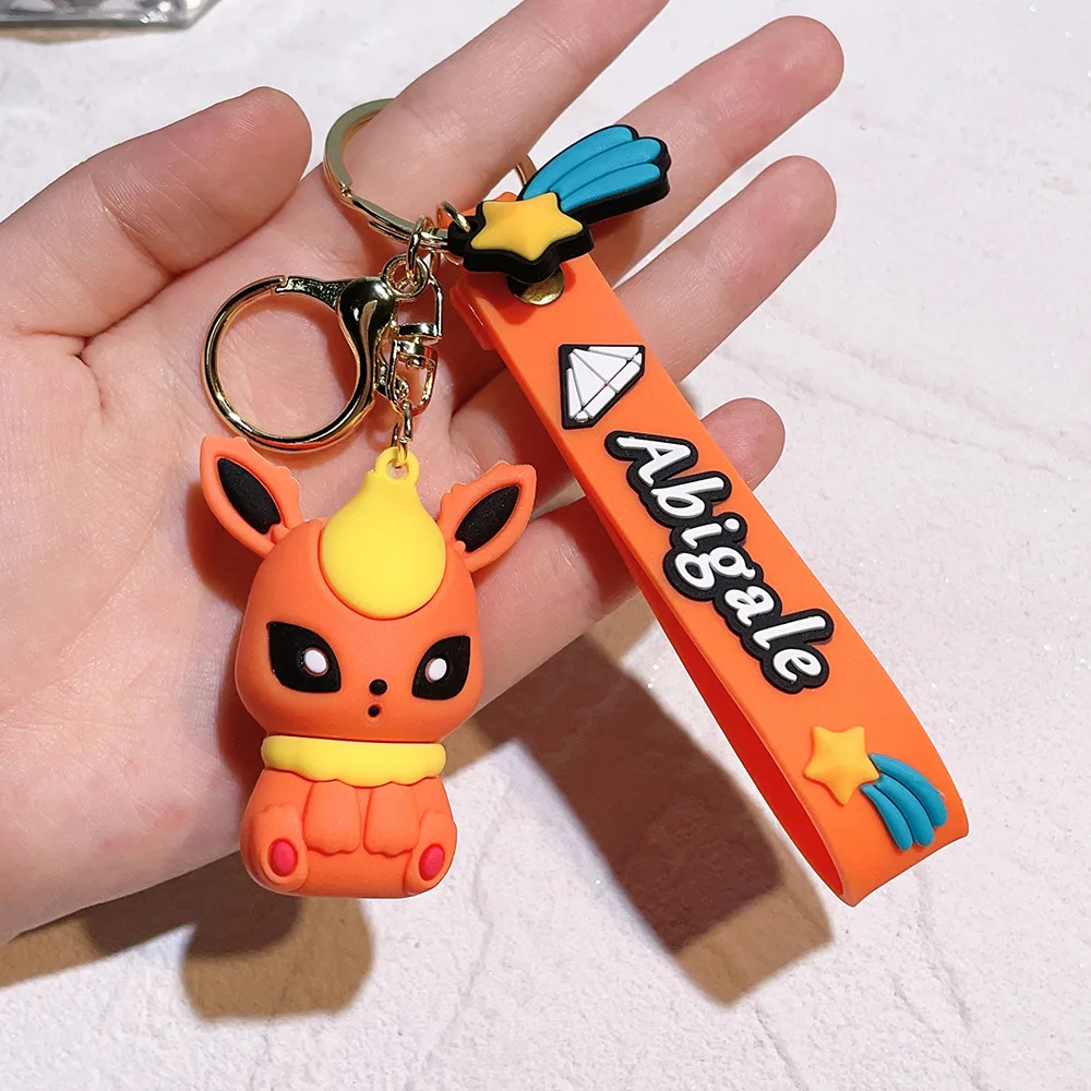 2023 Eevee Keychain - Kawaii 3D PVC Silicone Pendant