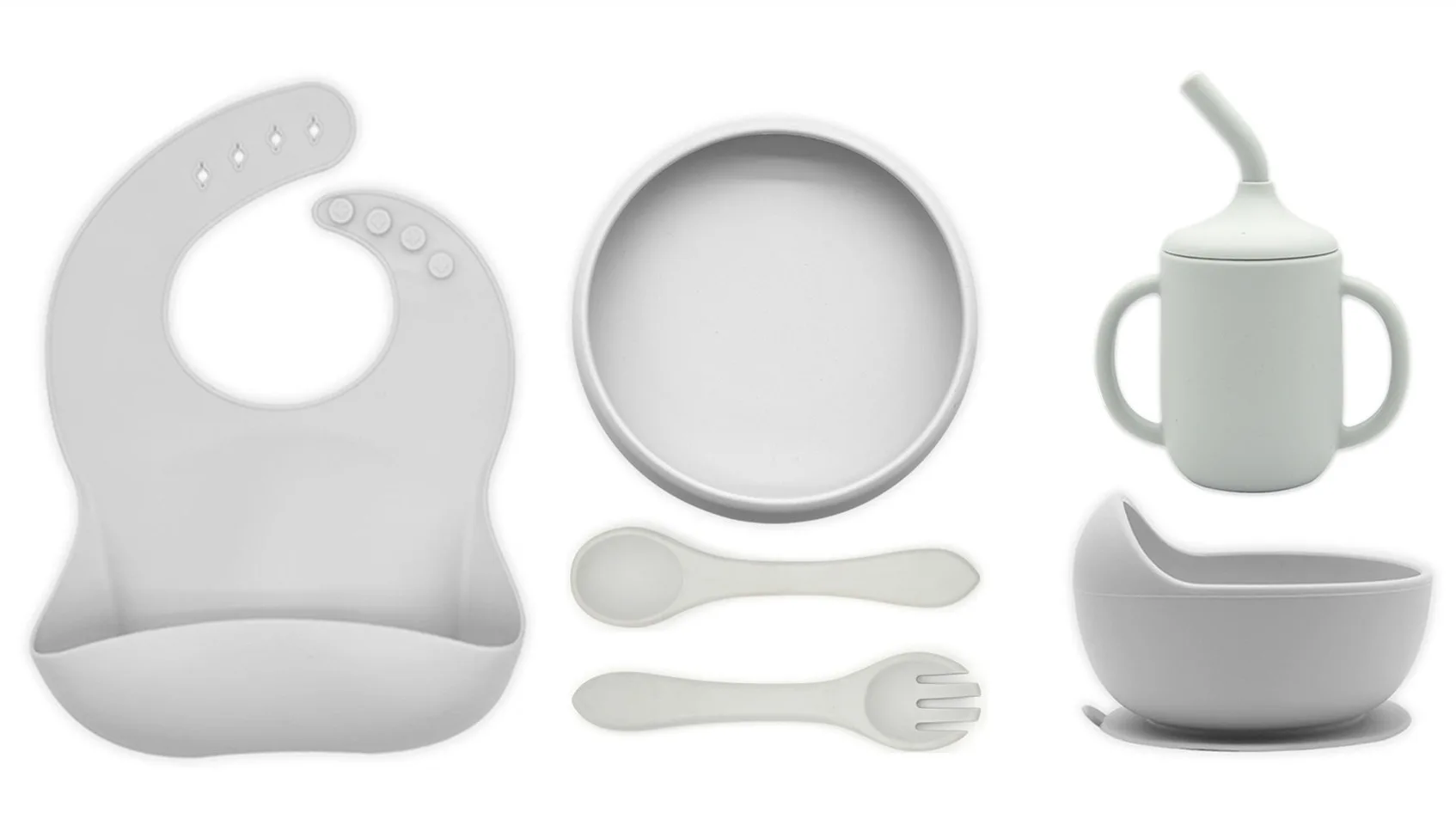 Easily Clean Baby Weaning Feeding Eating Set Bpa Free Infant Training ...