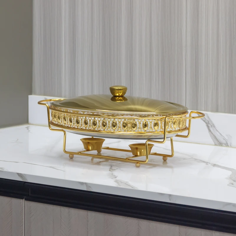 3L Stainless Steel Chafer Dishes Buffet Set Oval Shape