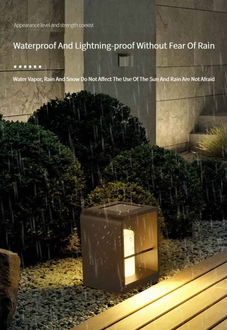 Modern Outdoor Led Bollard Light Decoration Lighting For Garden Ip65 Waterproof Lawn Lights ...