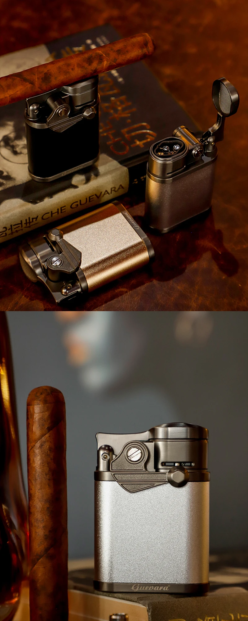 Luxury Gold Cigar Lighter - 4 Torch Windproof Classic