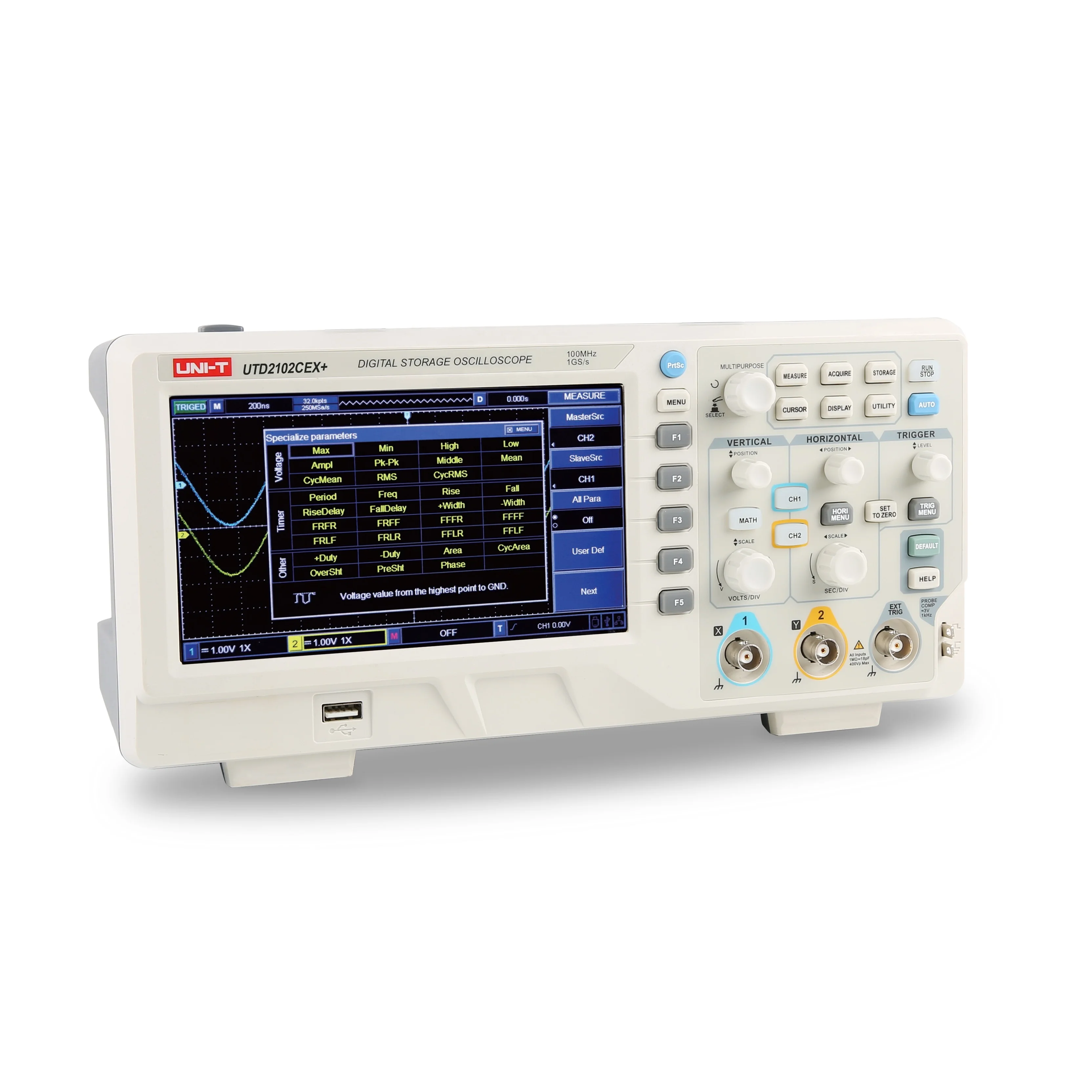 Digital Oscilloscope 100mhz - 2 Channel Storage Scope