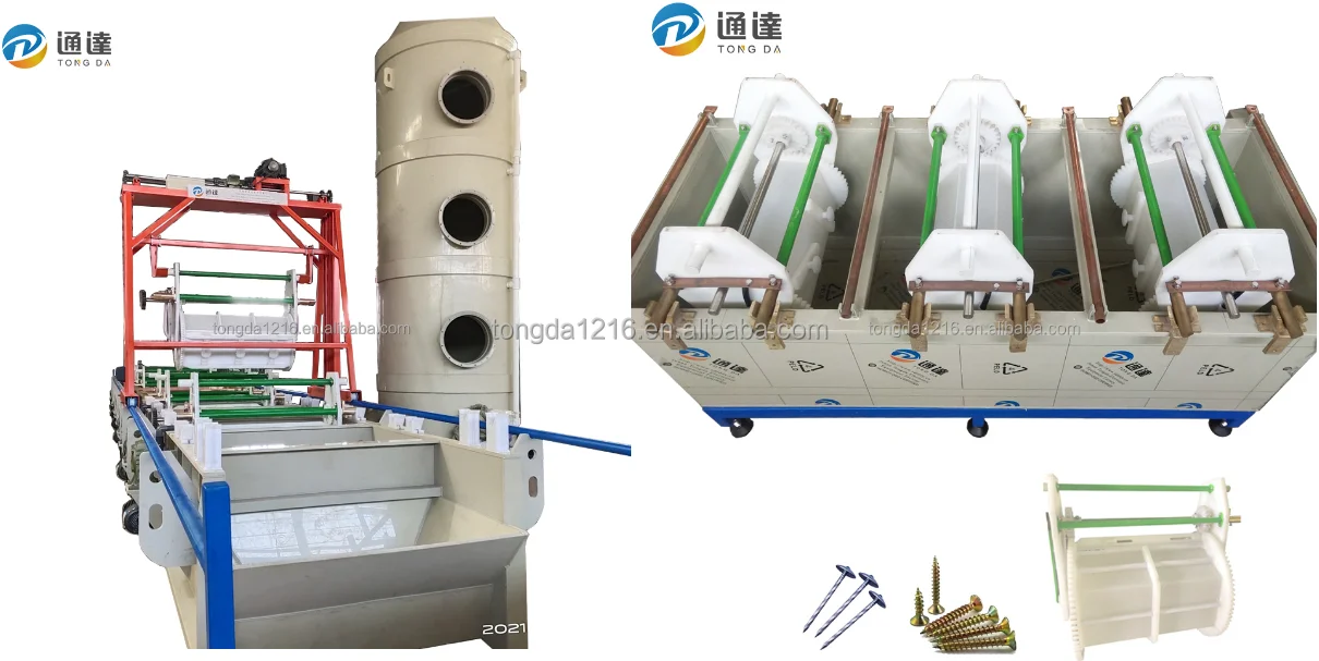 Hard Chrome Plating Line With Exhaust System Small Electroplating Tank ...