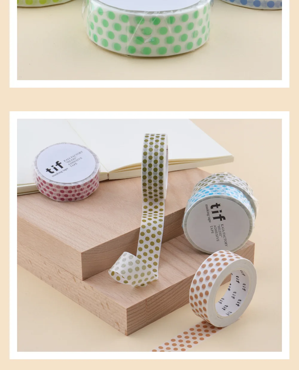 10m/roll Washi Tape Writable Polka Dot Full Roll 10m Border Basic ...