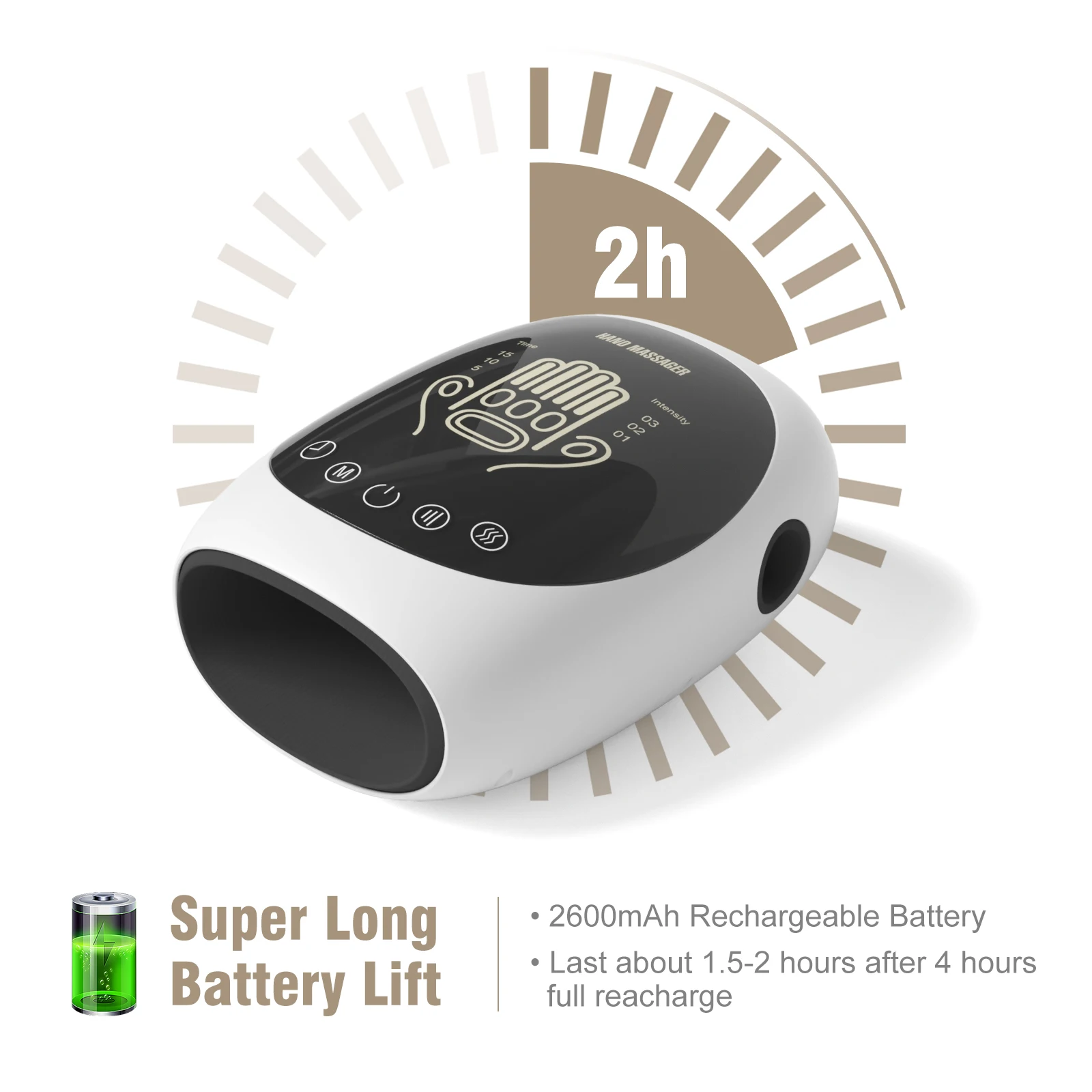 Electric Air Compression Hand Palm Fingers Massager Pain Relief Hand ...